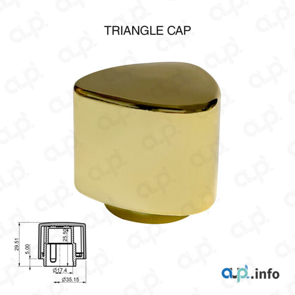 Triangle Cap | Bottle of Eau-de-perfume| 17.33mm Aluminum Collar